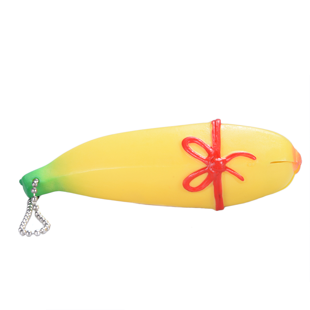 Buy Novelty Squeeze Banana Toy Out Banana Doll with Key Chain Slow ...
