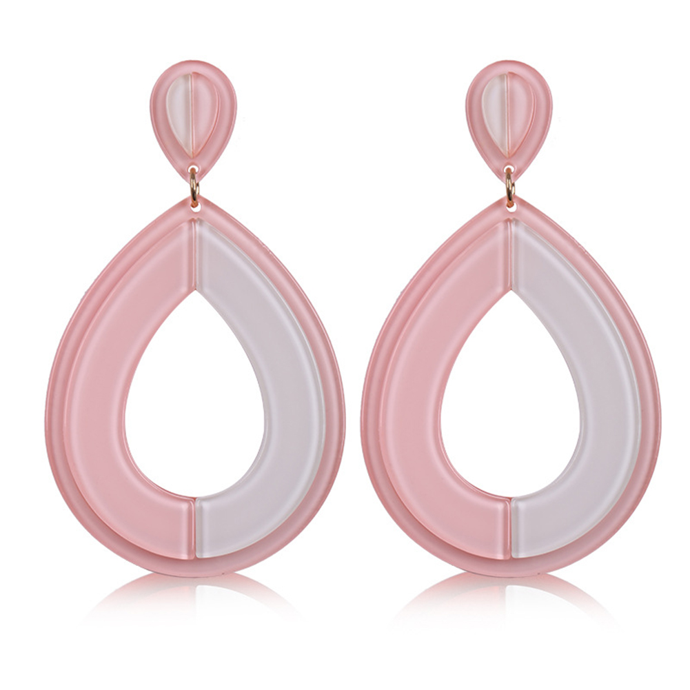 Buy Simple Casual Water-drop Earbob Fashion Hit Color Long Earring for ...